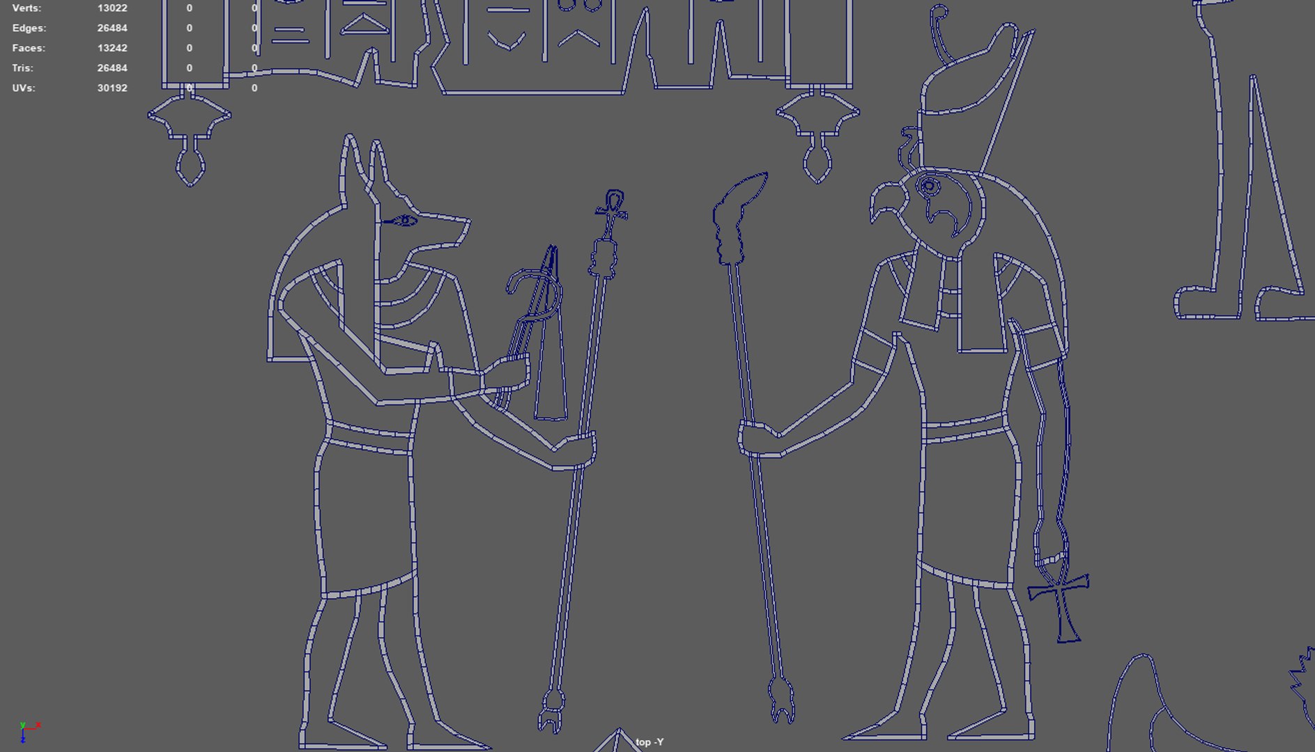 3D Egyptian Silhouettes Pack - TurboSquid 2031558