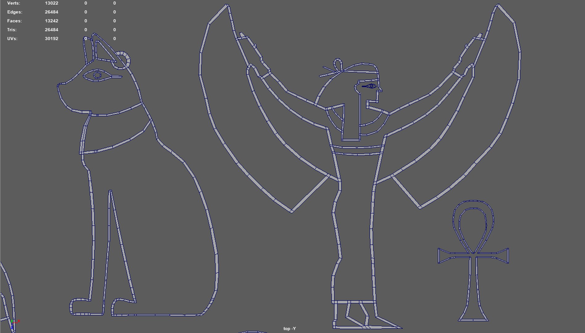 3D Egyptian Silhouettes Pack - TurboSquid 2031558