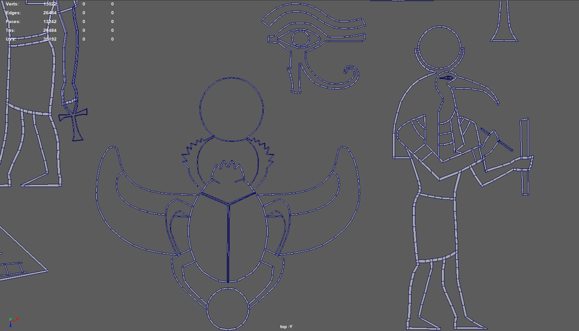 3D Egyptian Silhouettes Pack - TurboSquid 2031558