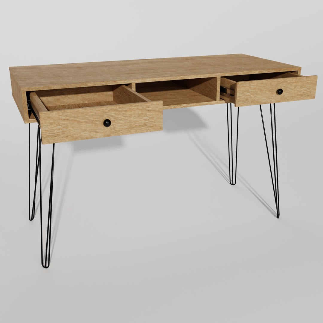Free 3D Model Computer Desk - Wood Table - TurboSquid 1914649