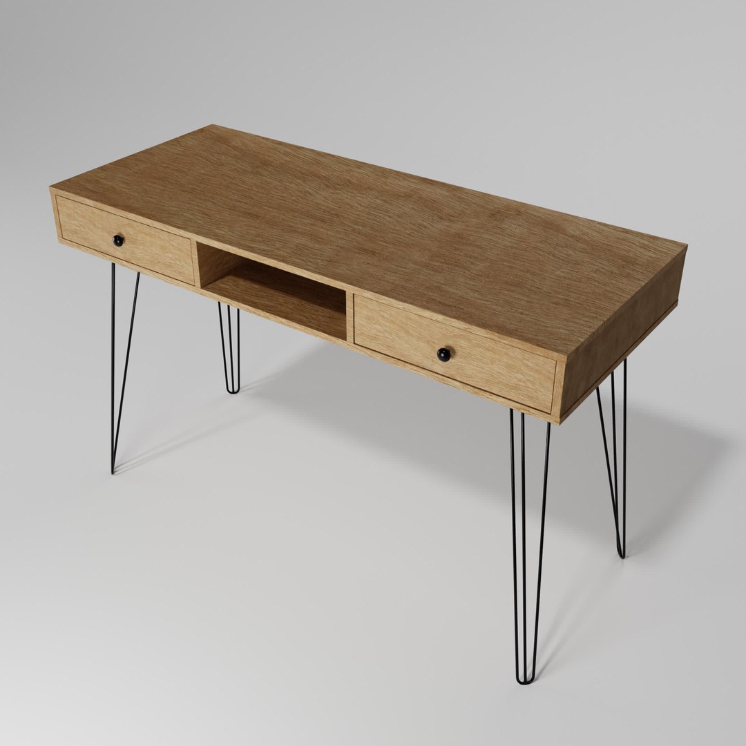 Free 3D Model Computer Desk - Wood Table - TurboSquid 1914649