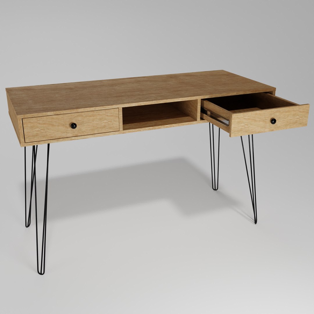 Free 3D Model Computer Desk - Wood Table - TurboSquid 1914649