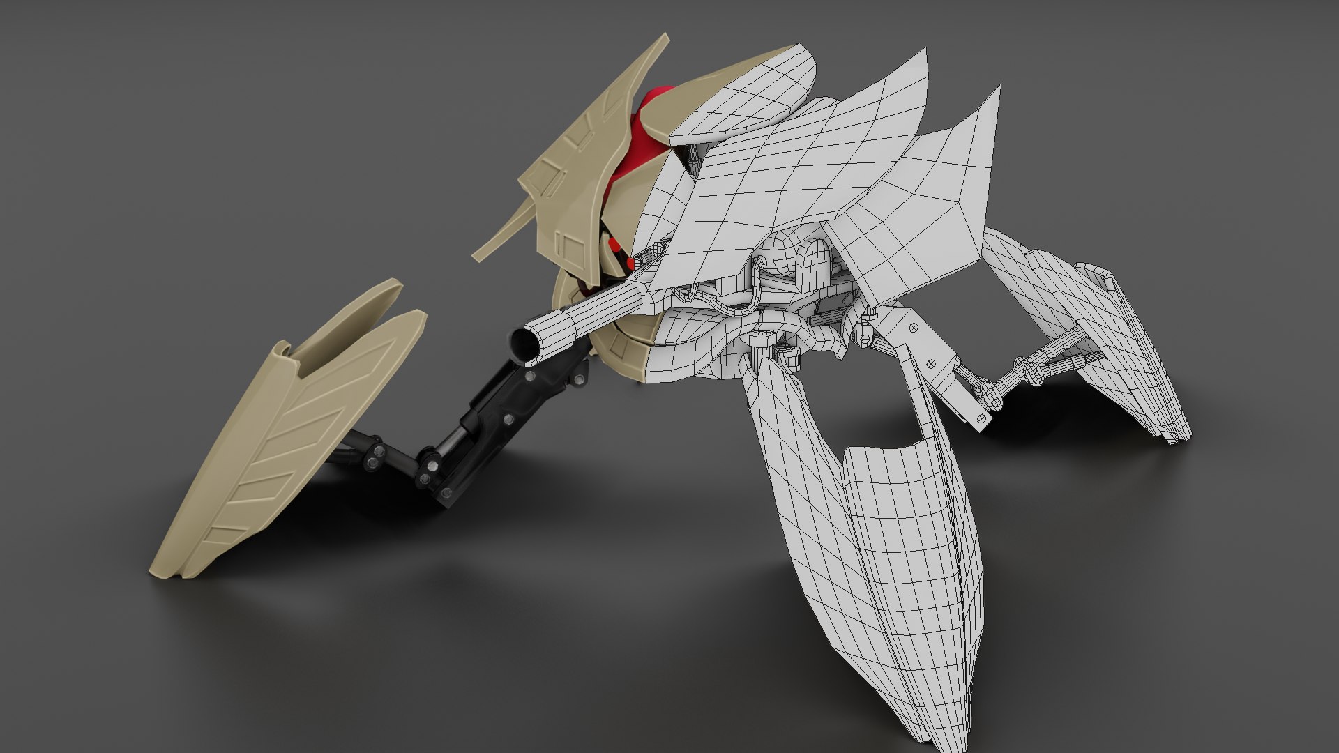 Flamethrower Robot Drone - Game Ready Character PBR Low-poly Low-poly ...