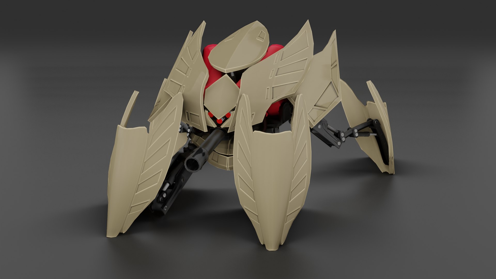 Flamethrower Robot Drone - Game Ready Character PBR Low-poly Low-poly ...