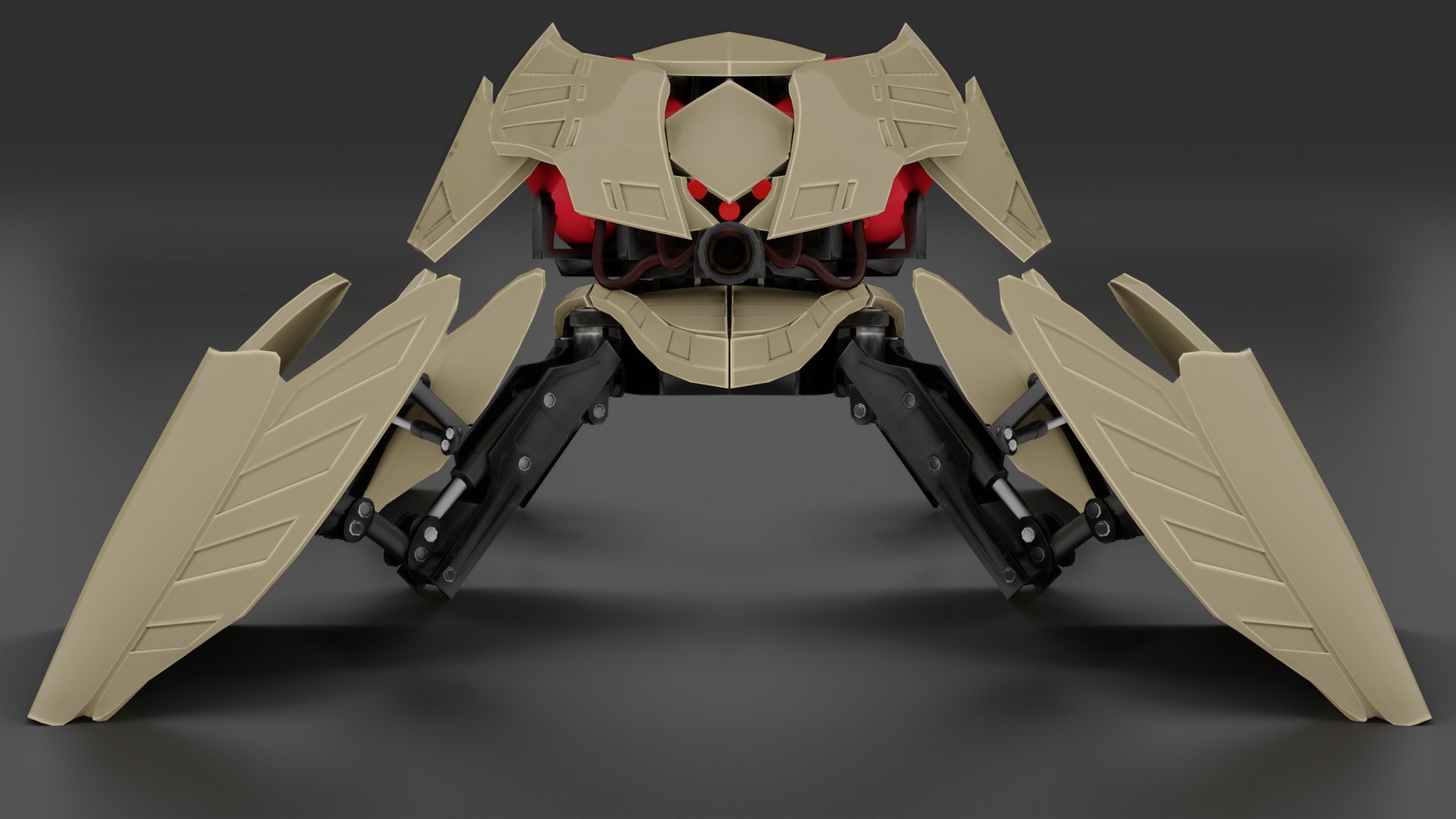 Flamethrower Robot Drone - Game Ready Character PBR Low-poly Low-poly ...