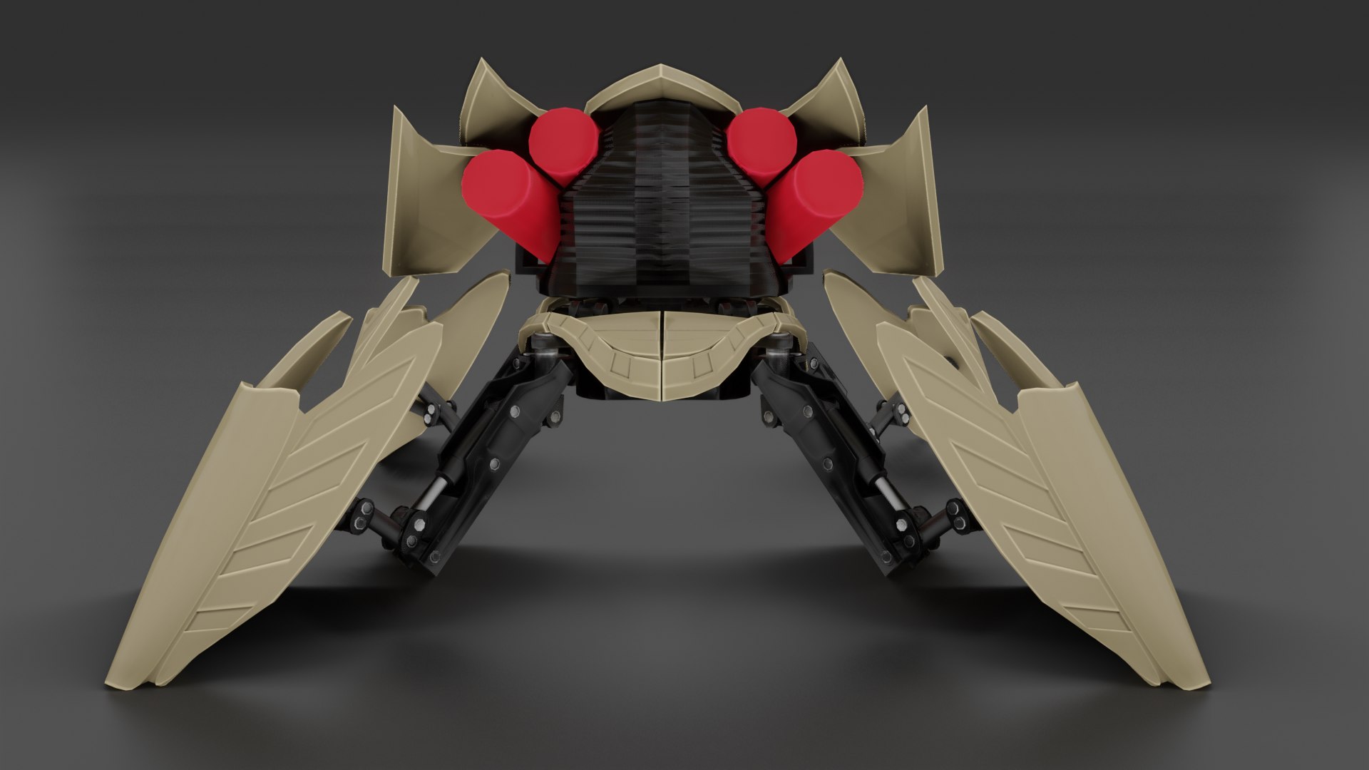 Flamethrower Robot Drone - Game Ready Character PBR Low-poly Low-poly ...