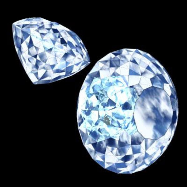 3d model of diamond precious stone