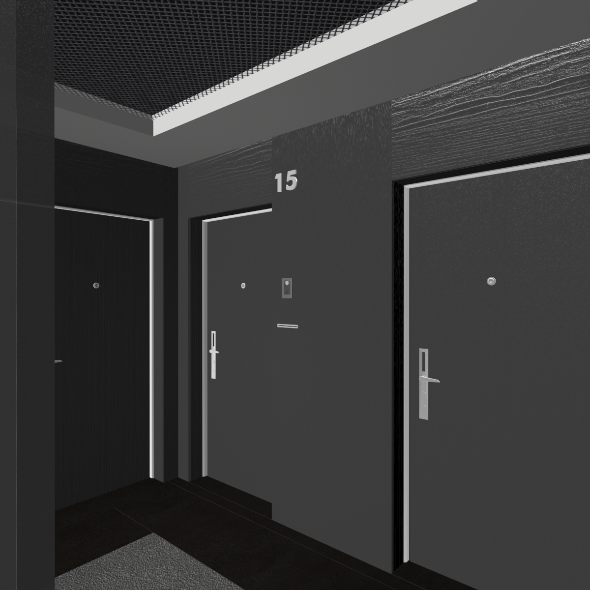 scene modern corridor interior 3d model