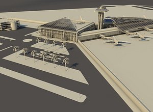 airport runway 3d model