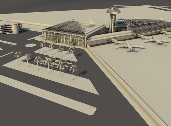 airport runway 3d model