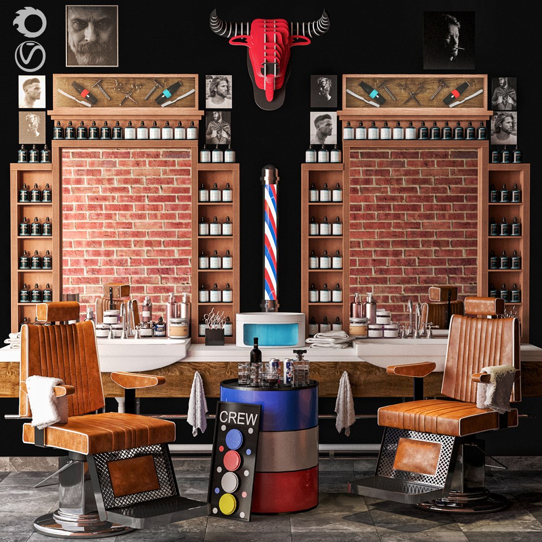 Baber Shop 3 Model - TurboSquid 1880323