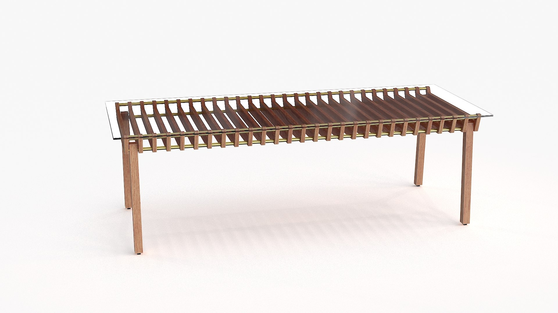 3D Kea Wood And Glass Dining Table - TurboSquid 2384616
