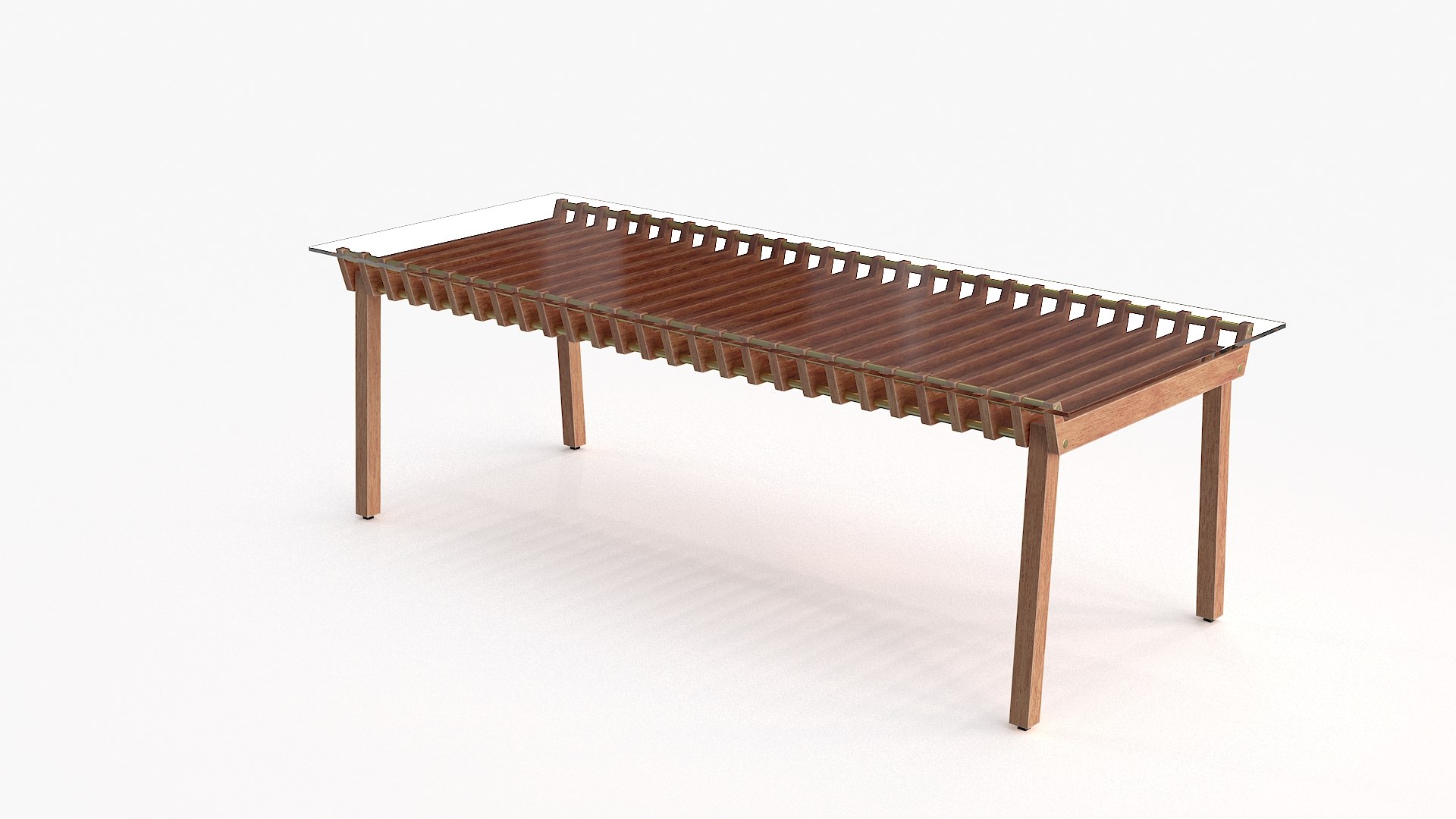 3D Kea Wood And Glass Dining Table - TurboSquid 2384616