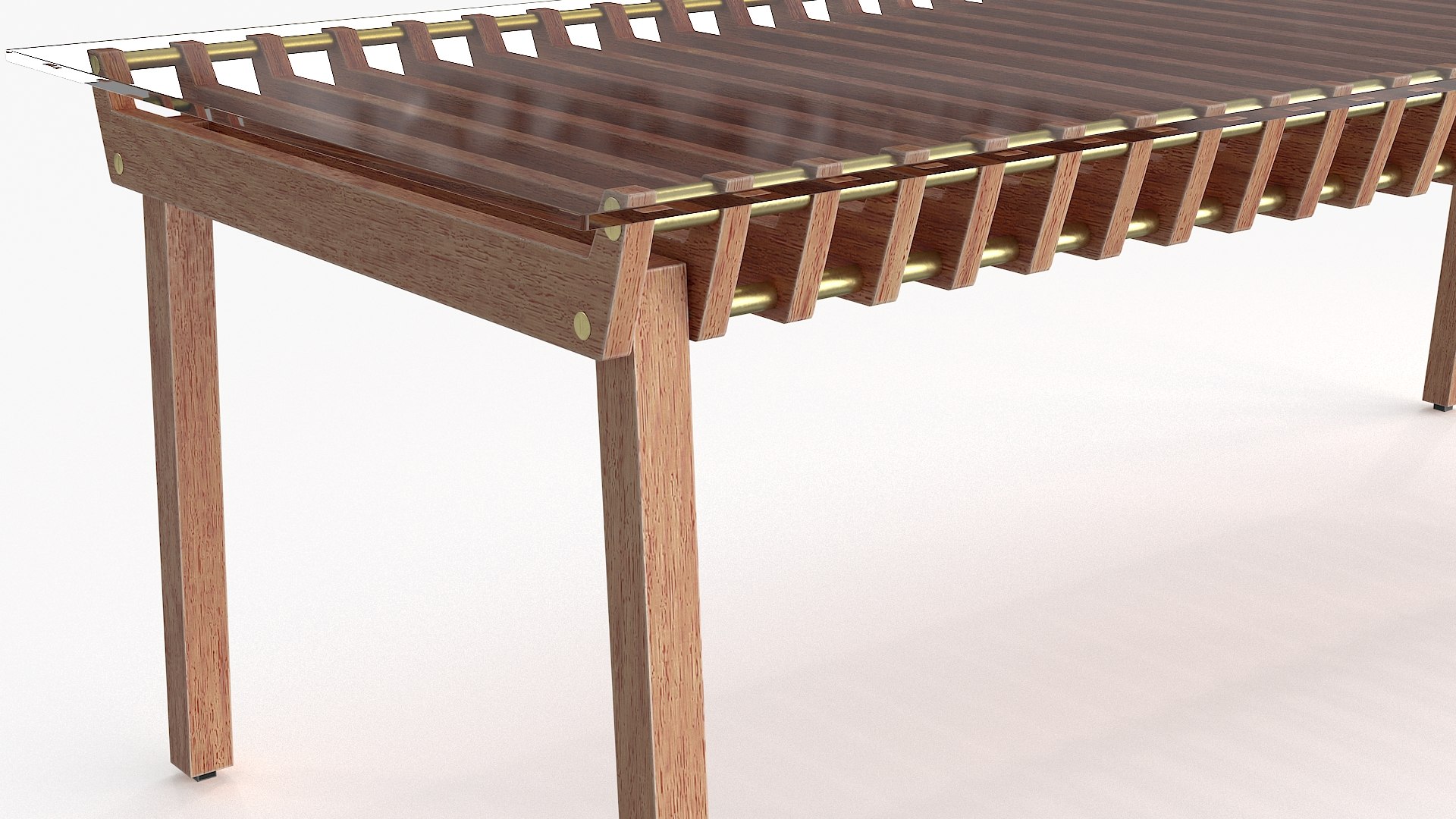 3D Kea Wood And Glass Dining Table - TurboSquid 2384616
