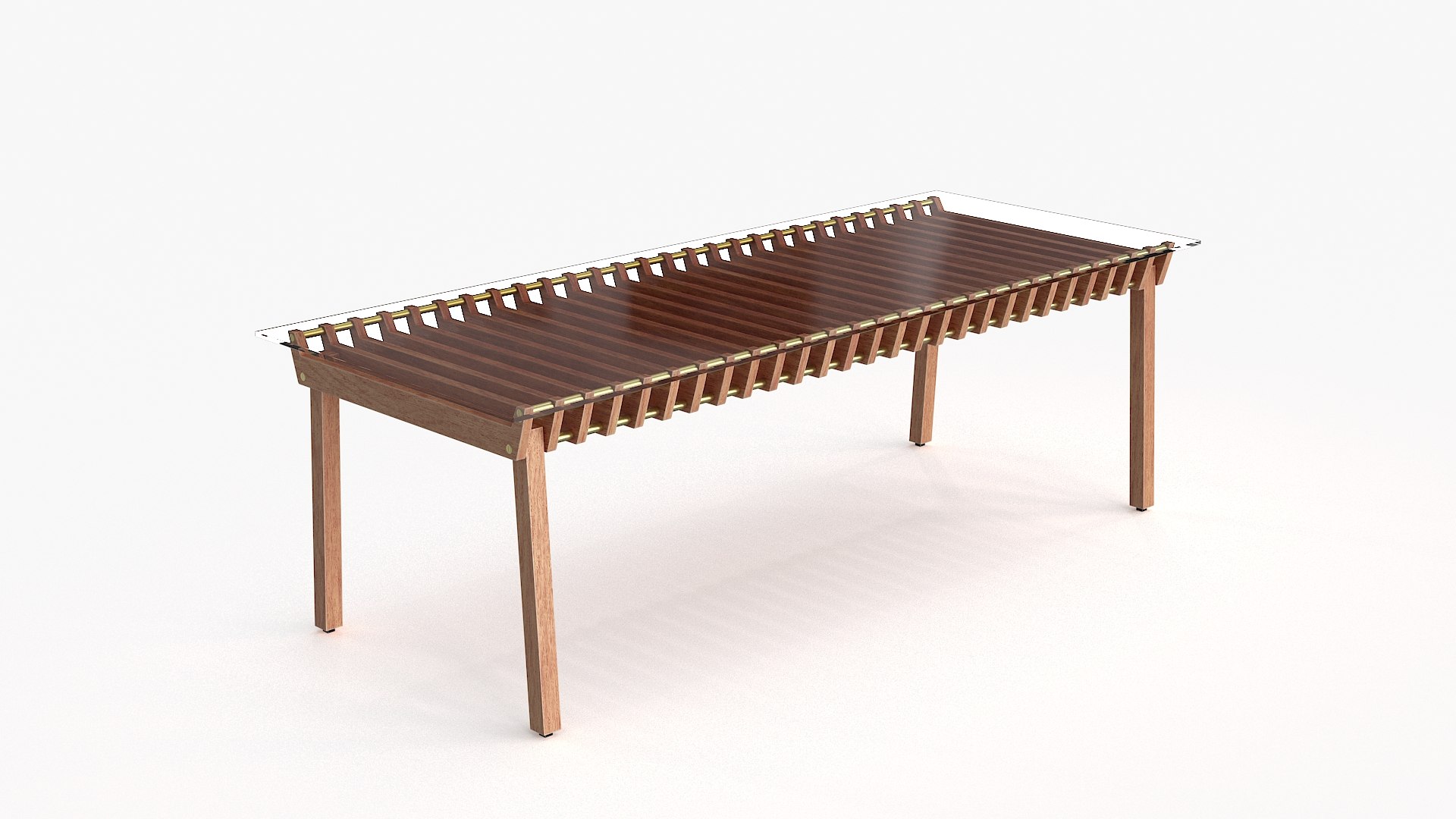 3D Kea Wood And Glass Dining Table - TurboSquid 2384616