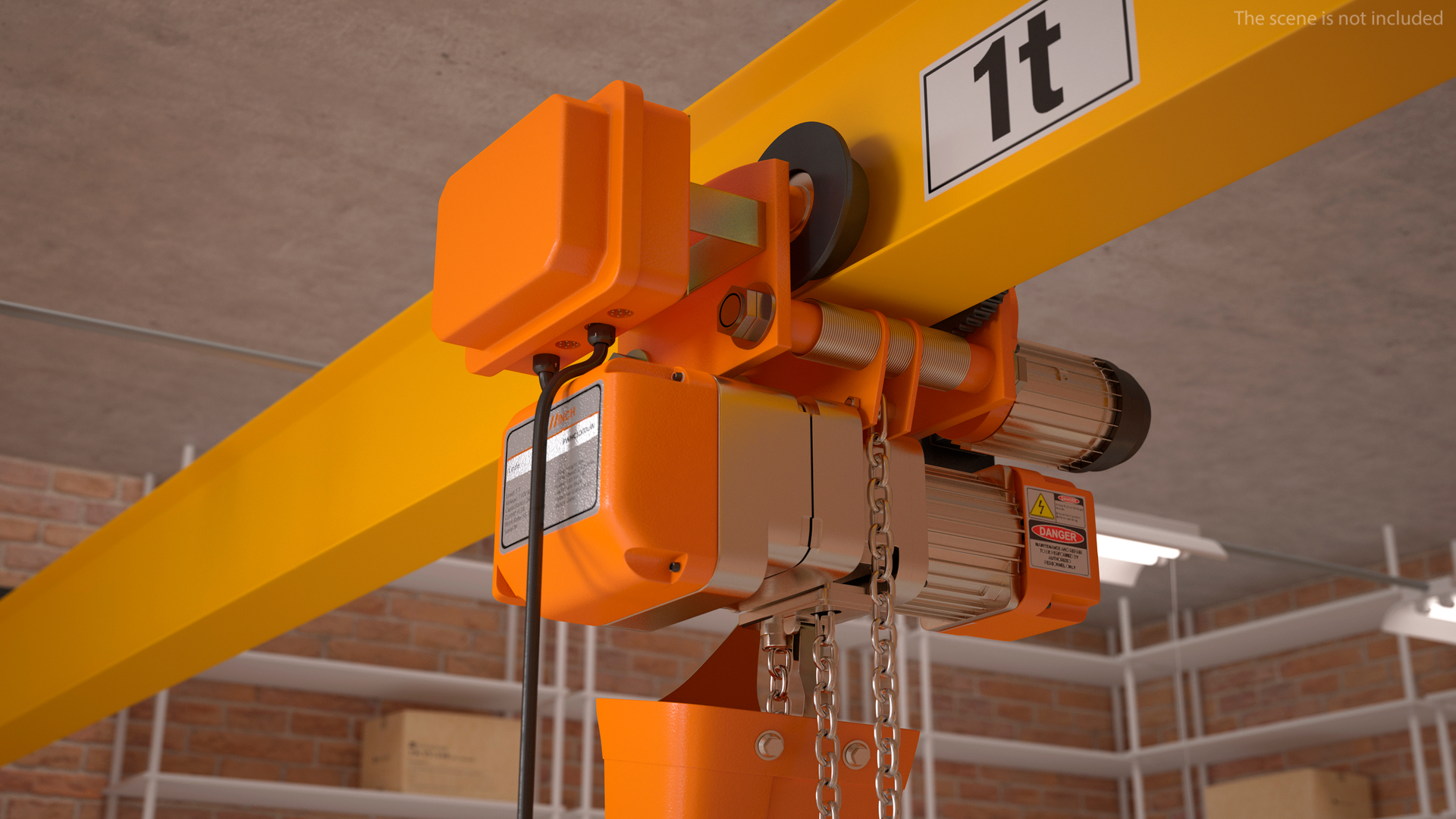 Pro Inch Beam Electric Chain Hoist 1T 3D model - TurboSquid 1724486