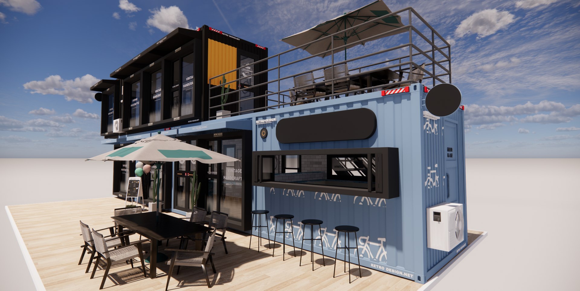 3D Container Coffee Shop-A2 - TurboSquid 2013290