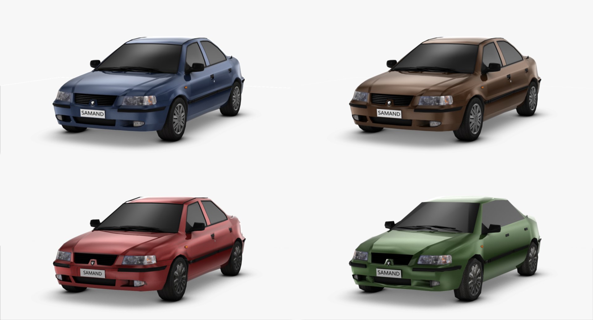 Samand - 3 Versions 3d Model