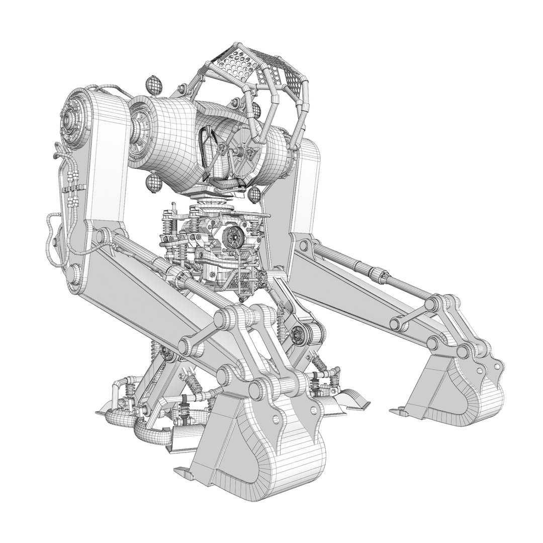Robot Excavator Model - TurboSquid 2169804