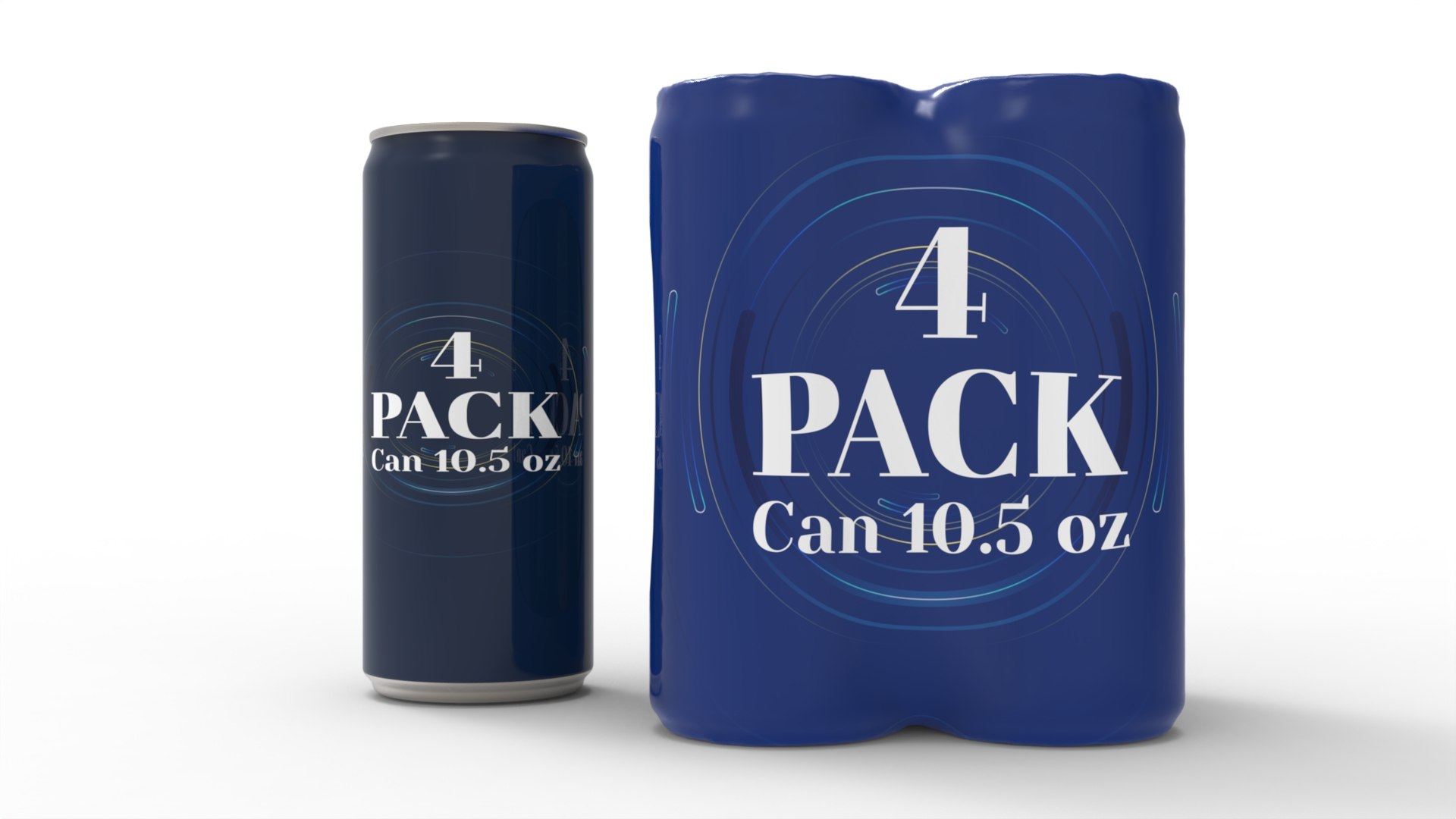 3D Four Pack Packaging Beverage Soda Cans 10-5oz - 310ml - TurboSquid ...
