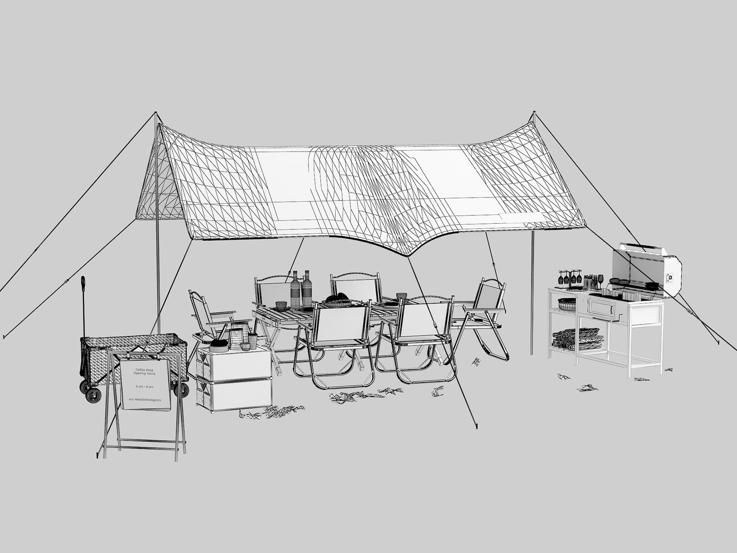 Camping Outfit 3D Model - TurboSquid 2170277