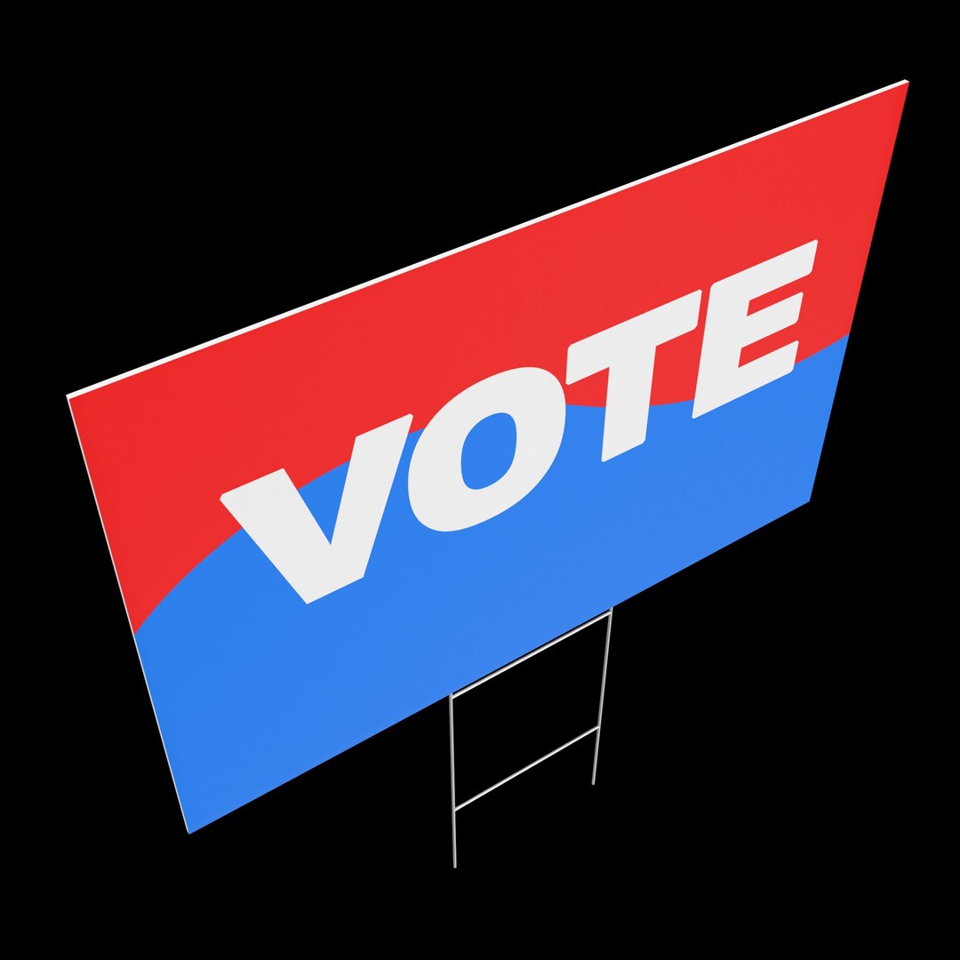 Voting Sign 3D Model - TurboSquid 1433431