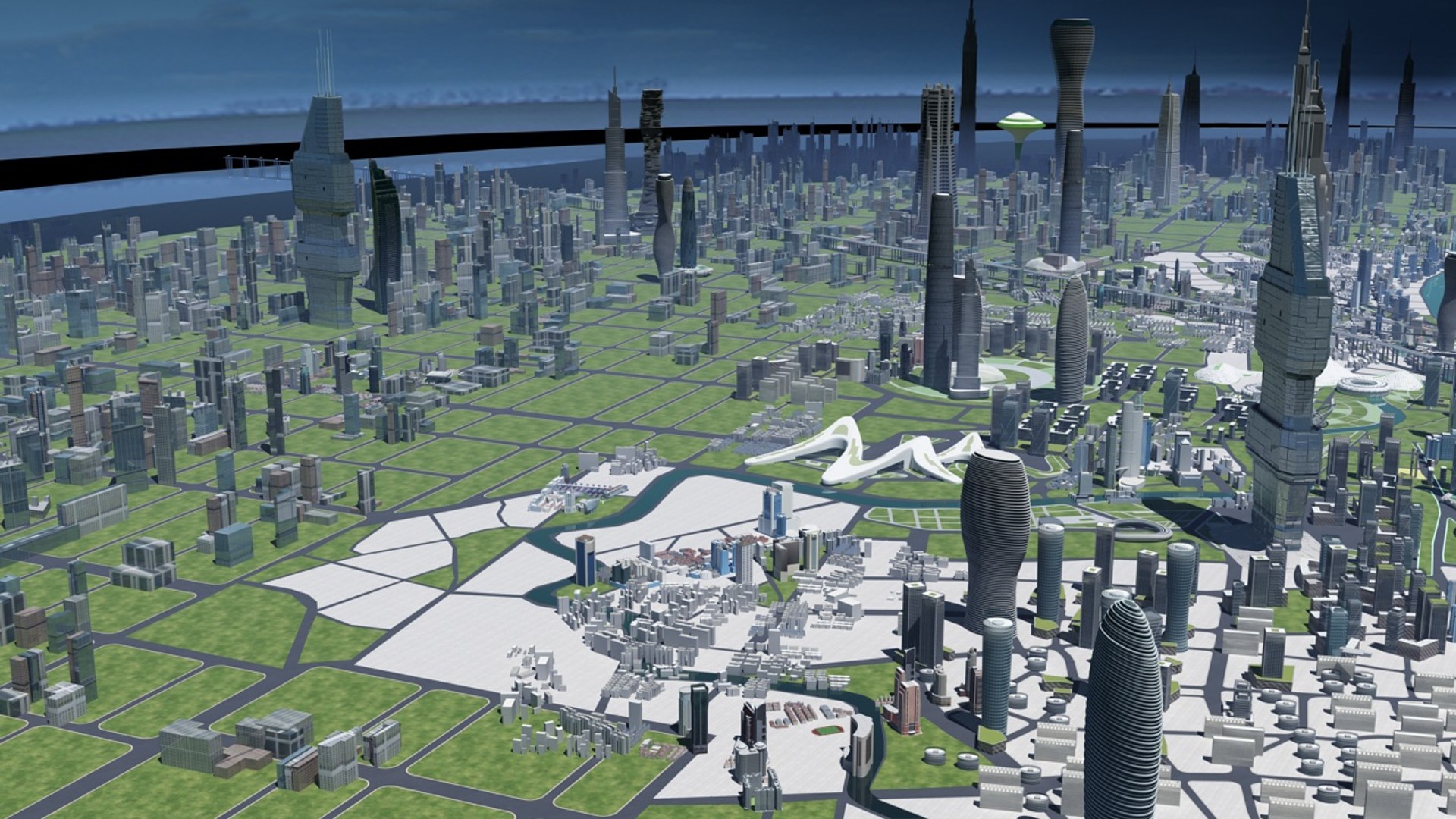 Future City 3D Model - TurboSquid 2113819