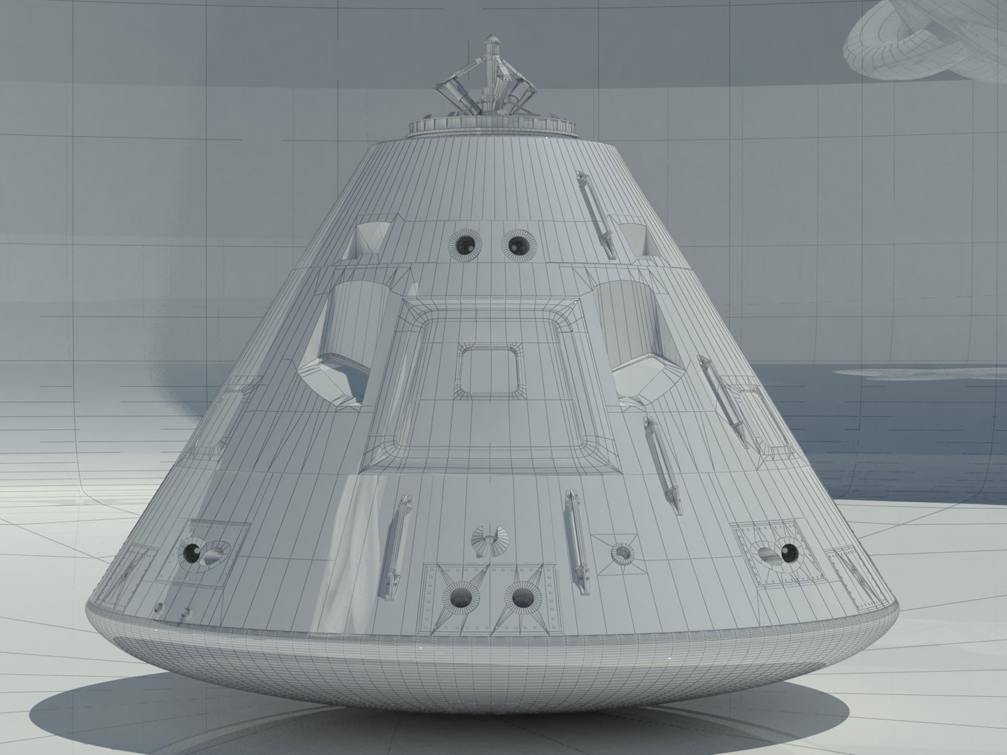 3d Apollo Command Module Model