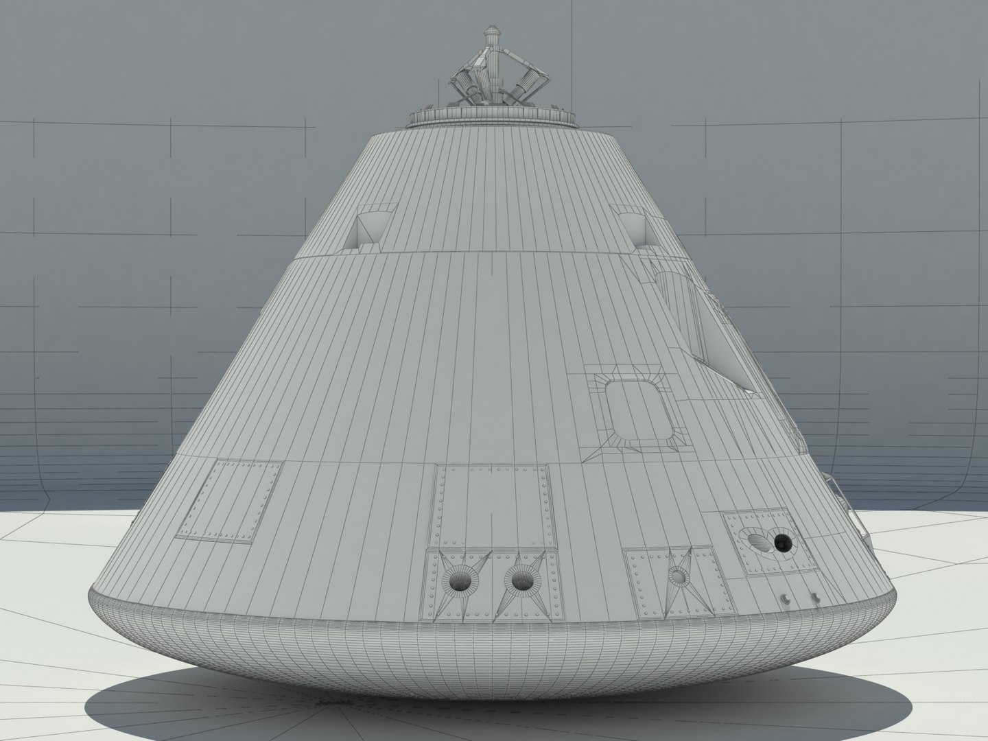 3d Apollo Command Module Model