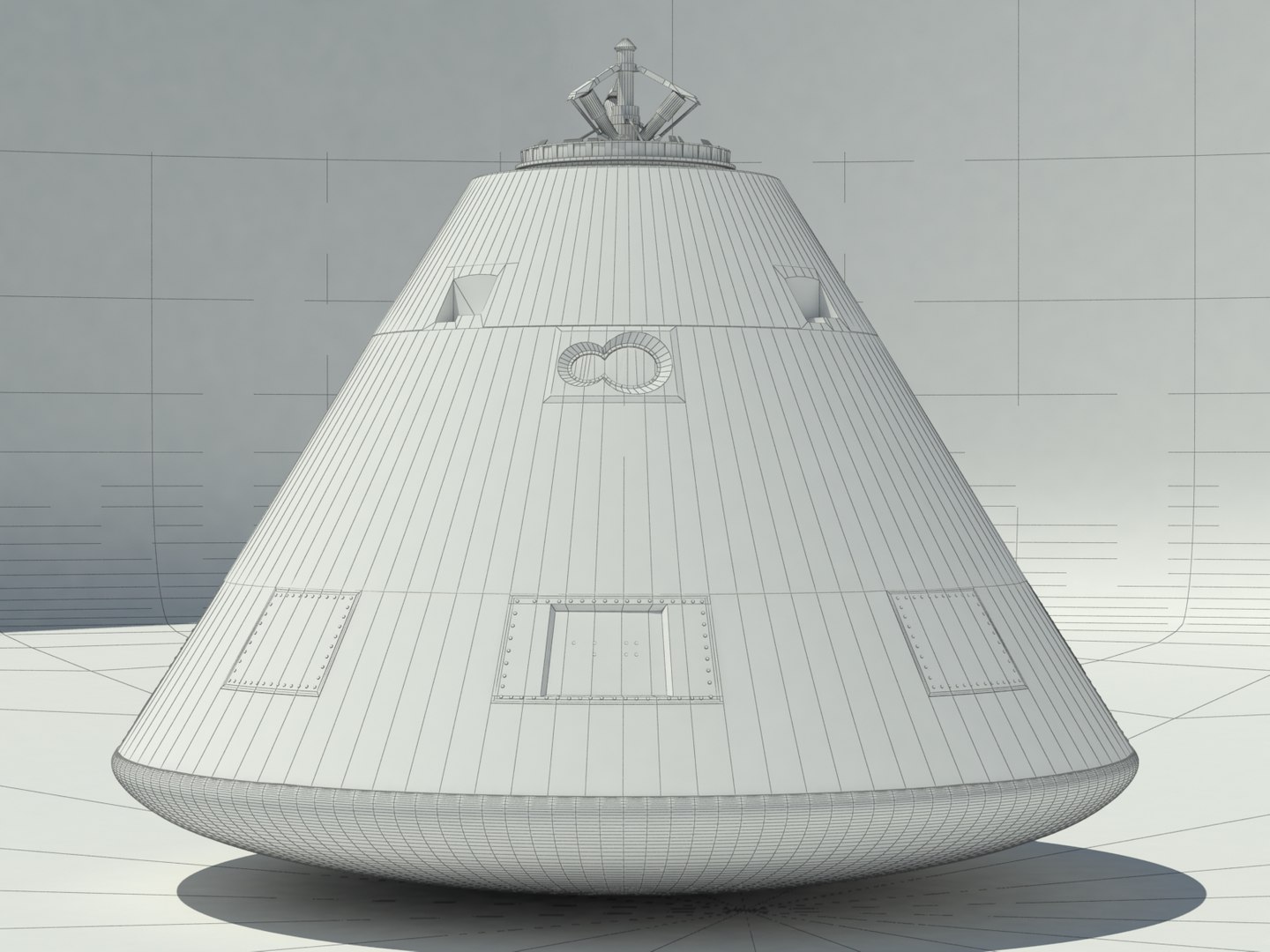 3d Apollo Command Module Model
