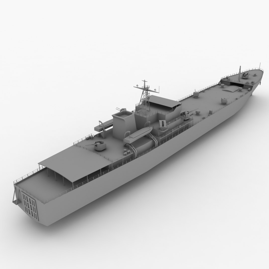 Type 072-class Landing Ship 3d Model