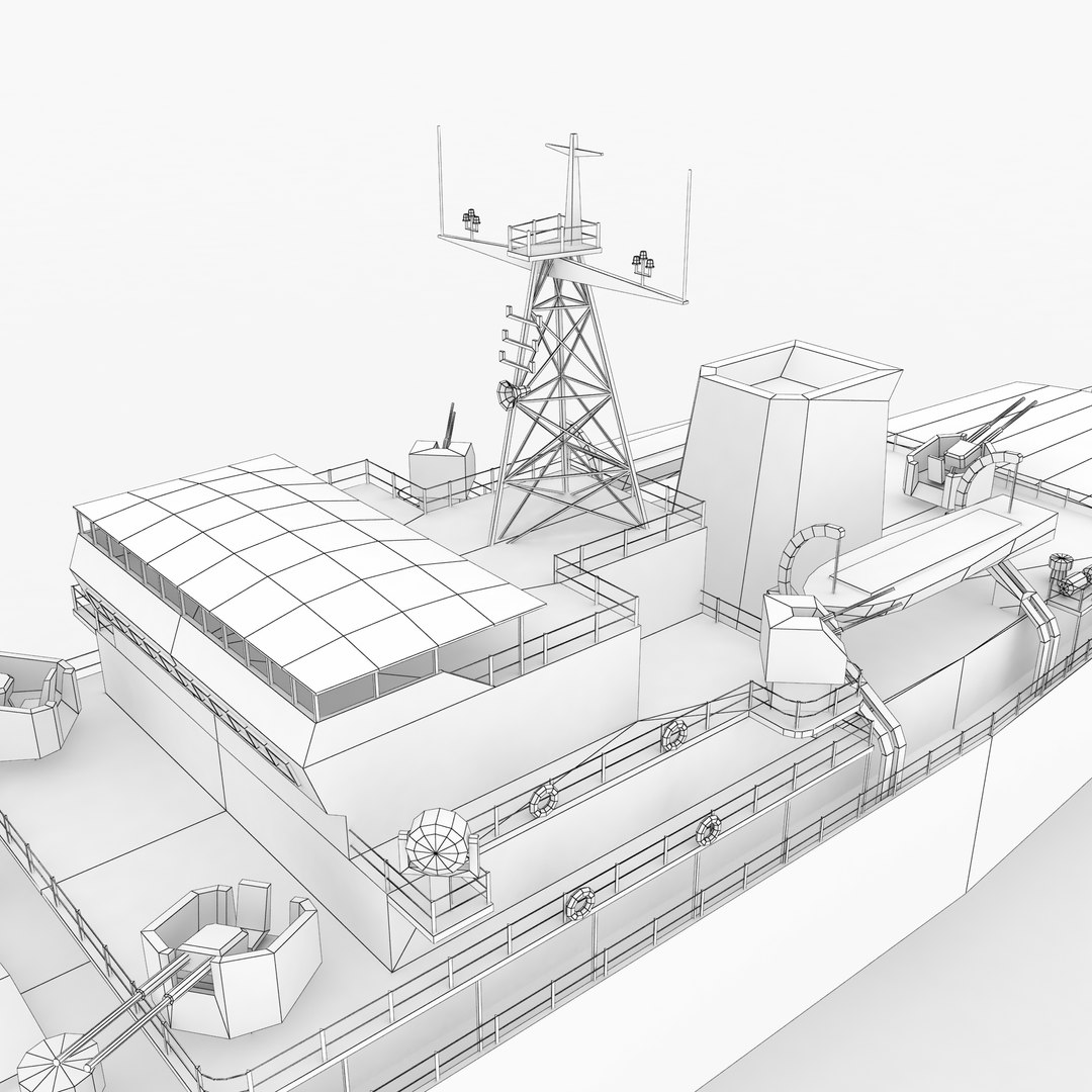 Type 072-class Landing Ship 3d Model
