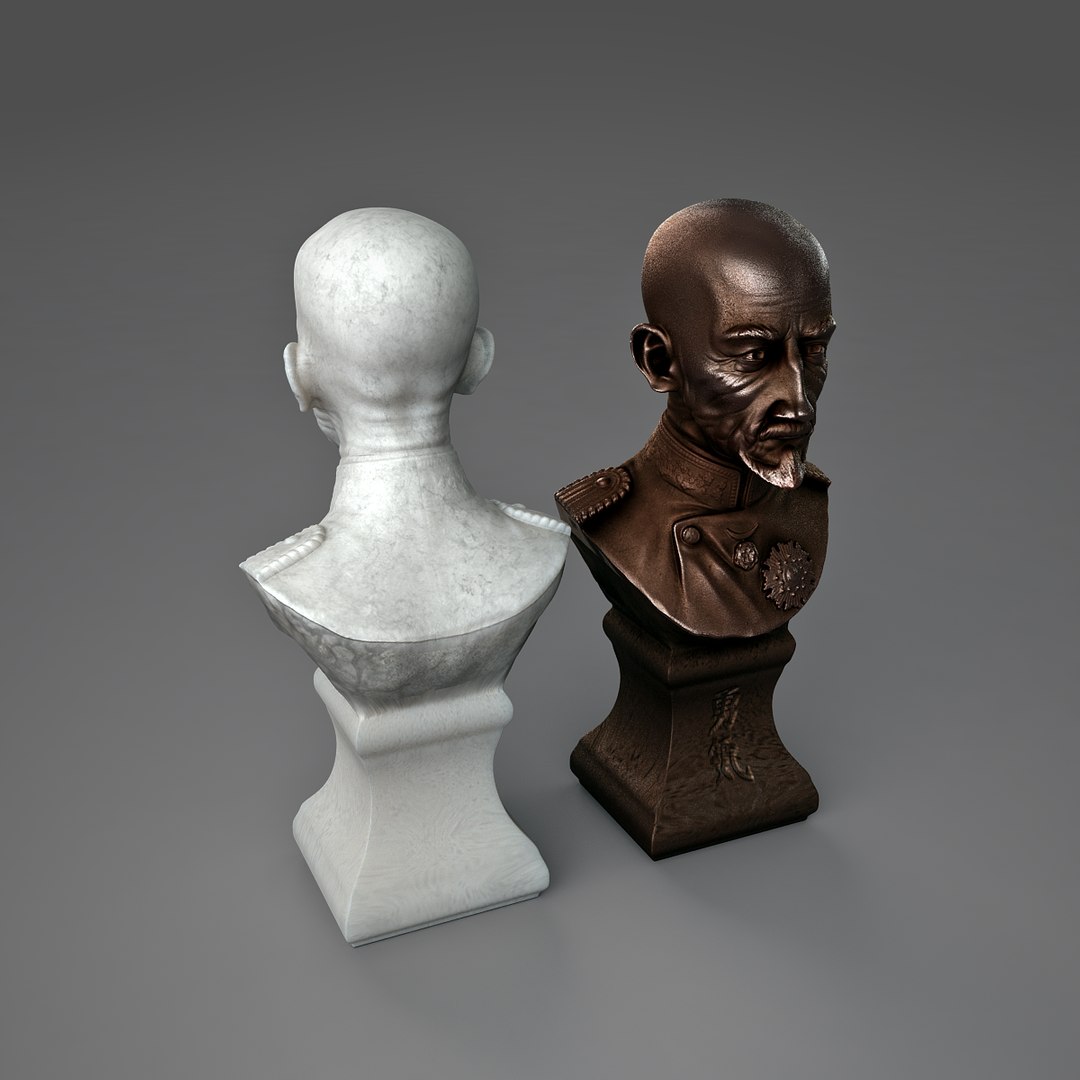 japanese general statue 3d model