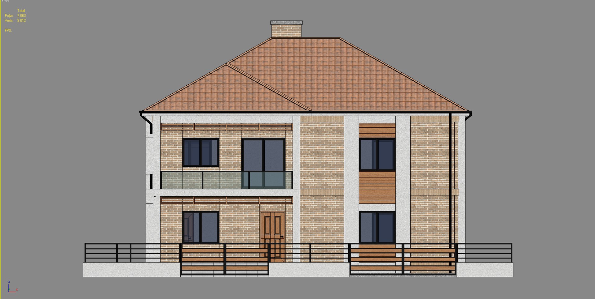 Two Storey Brick House 2 3D Model - TurboSquid 2197714