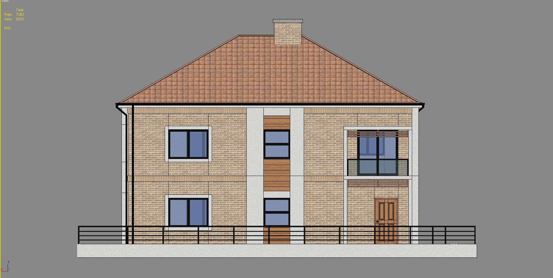 Two Storey Brick House 2 3D Model - TurboSquid 2197714