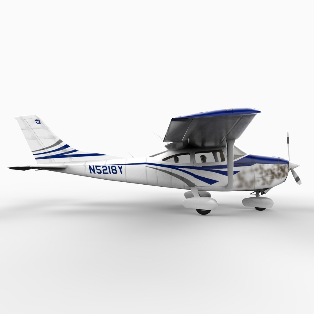 3d Model Of Small Single Prop Plane