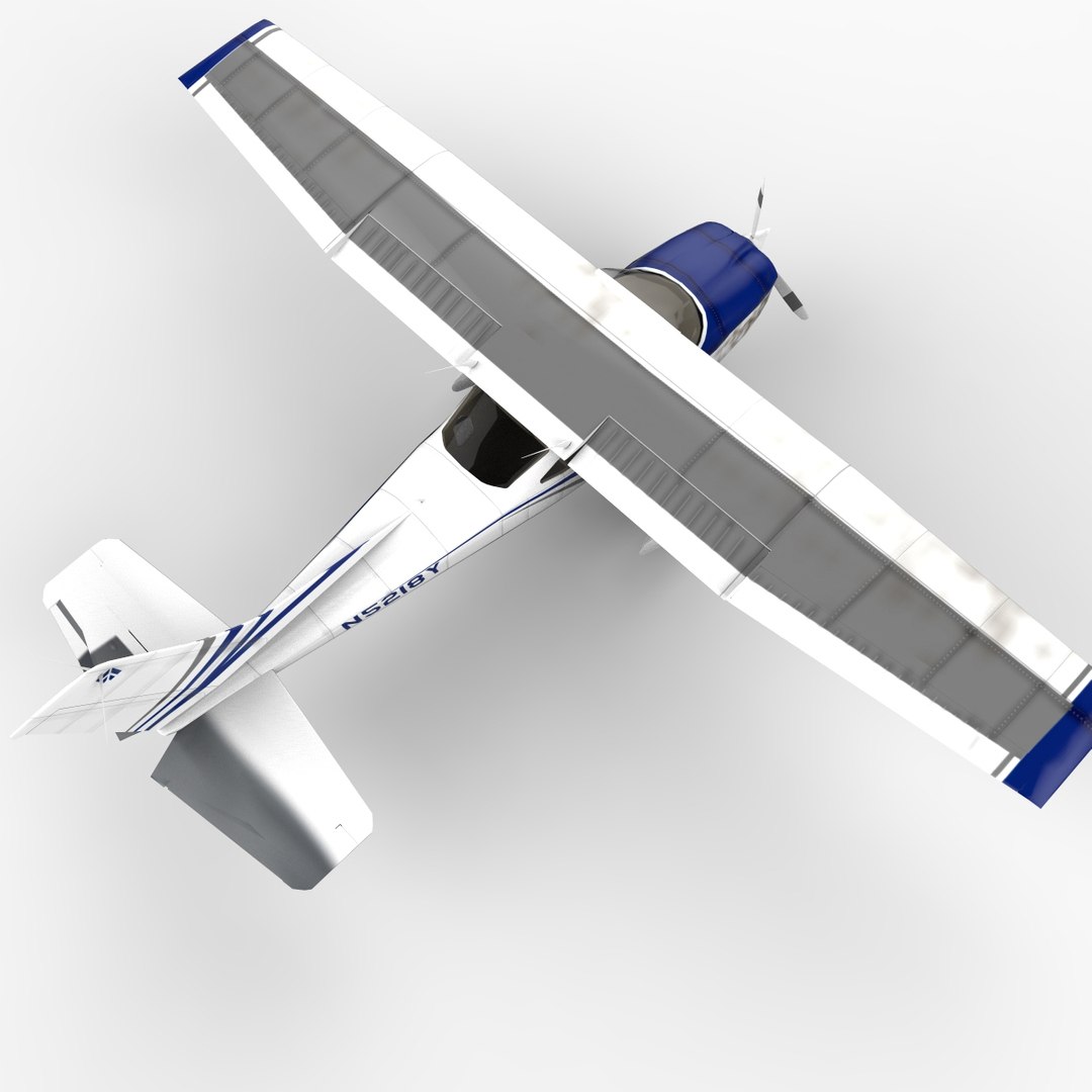 3d Model Of Small Single Prop Plane