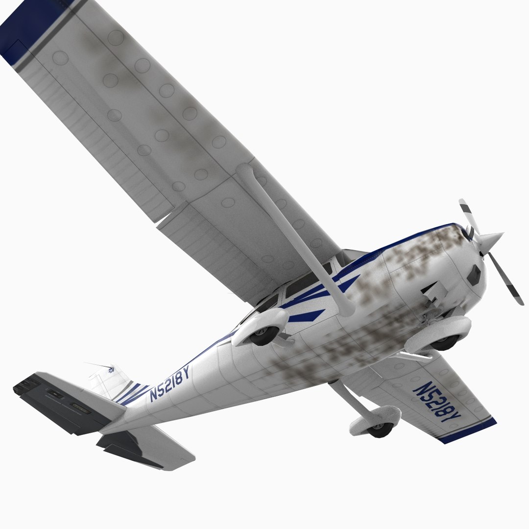 3d Model Of Small Single Prop Plane