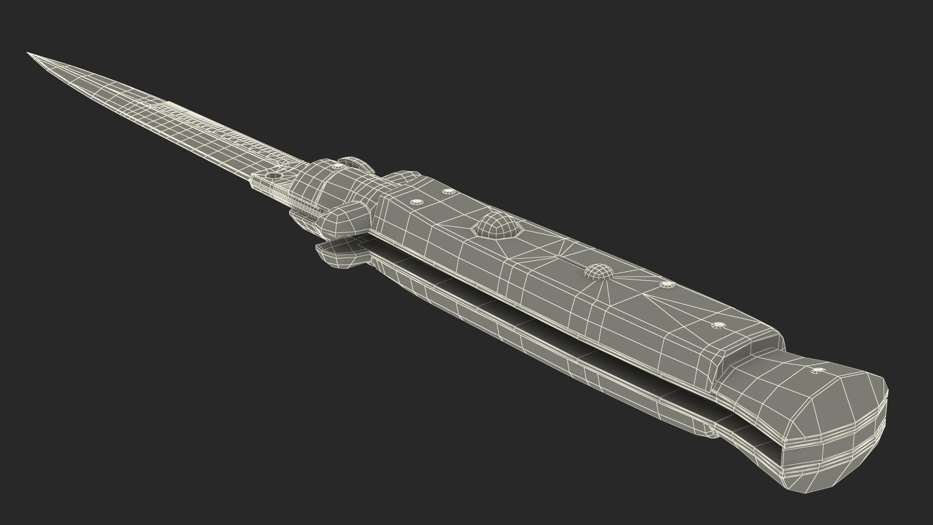 Push Button Switchblade Stiletto Pearl Handle 3D Model - TurboSquid 1851589
