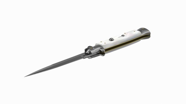 Push Button Switchblade Stiletto Pearl Handle 3D model - TurboSquid 1851589