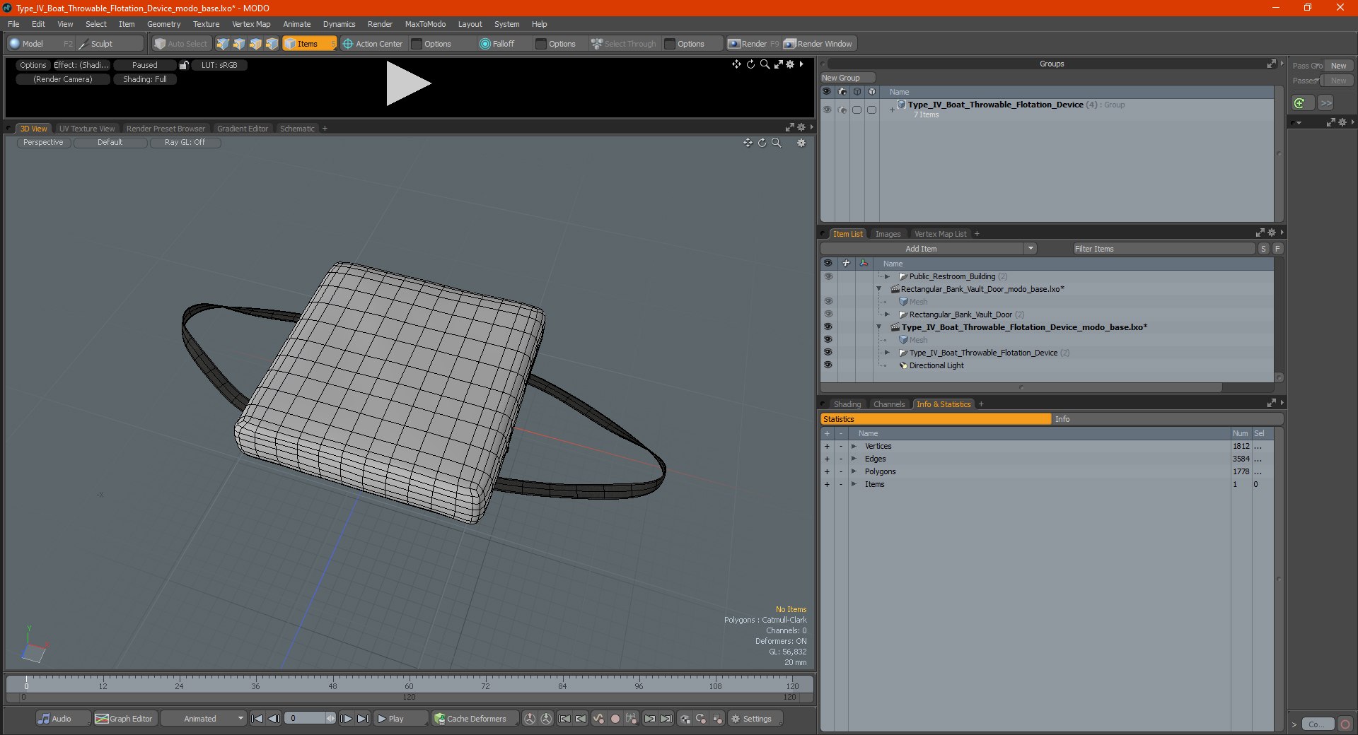 3D Model Type IV Boat Throwable Flotation Device - TurboSquid 1848684