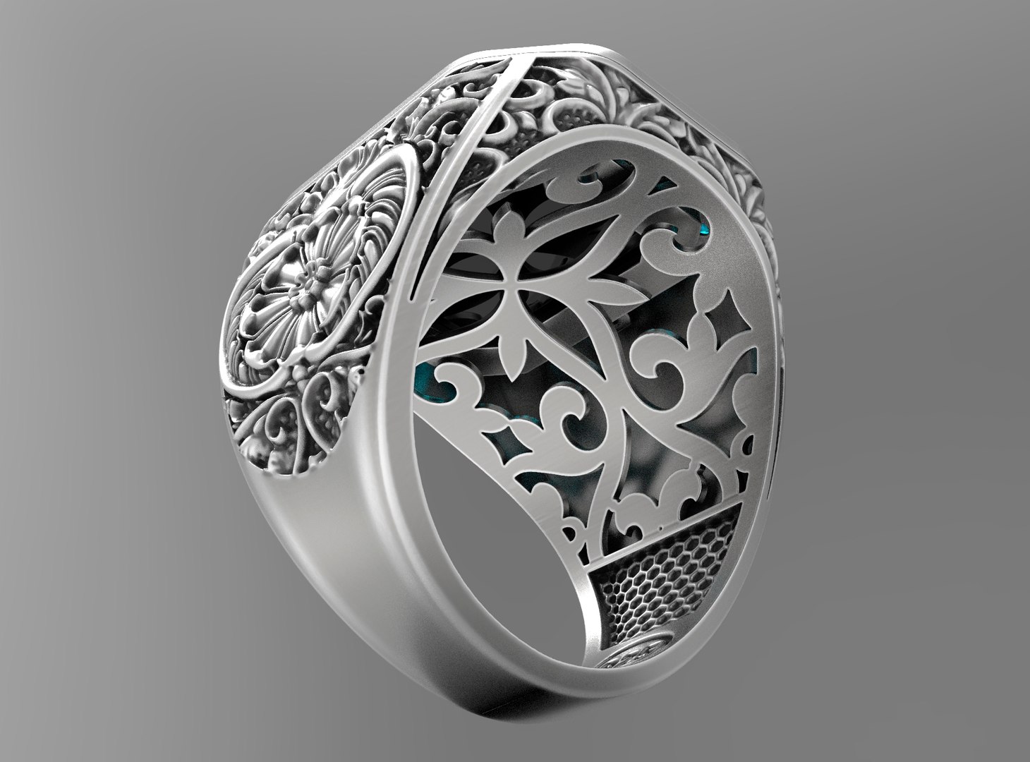 Fashion Men Ring Gemstone 3D model - TurboSquid 1976379