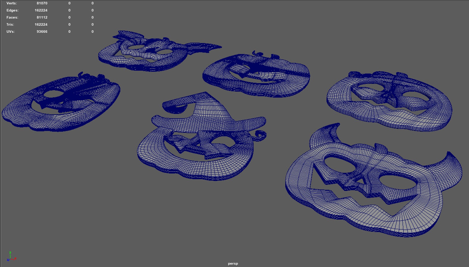 Halloween Pumpkin Cookies Pack 01 3D model - TurboSquid 1969810