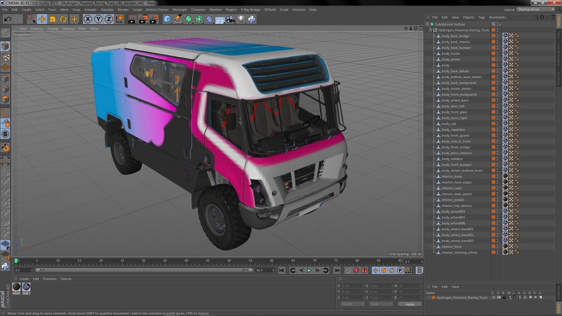 3D Hydrogen Powered Racing Truck - TurboSquid 2062966