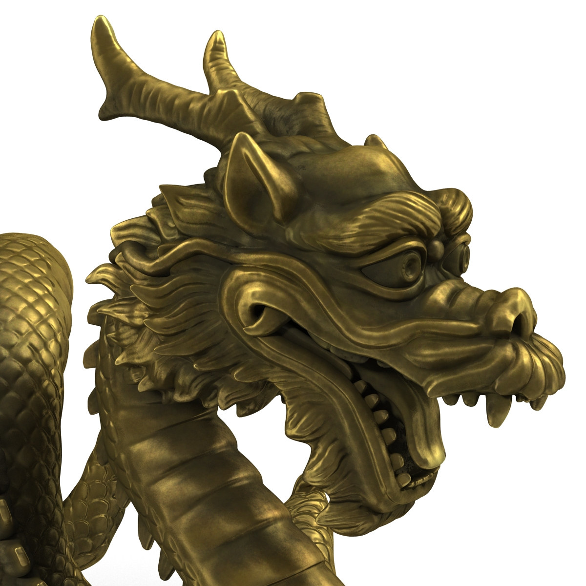 chinese dragon statue 3d c4d