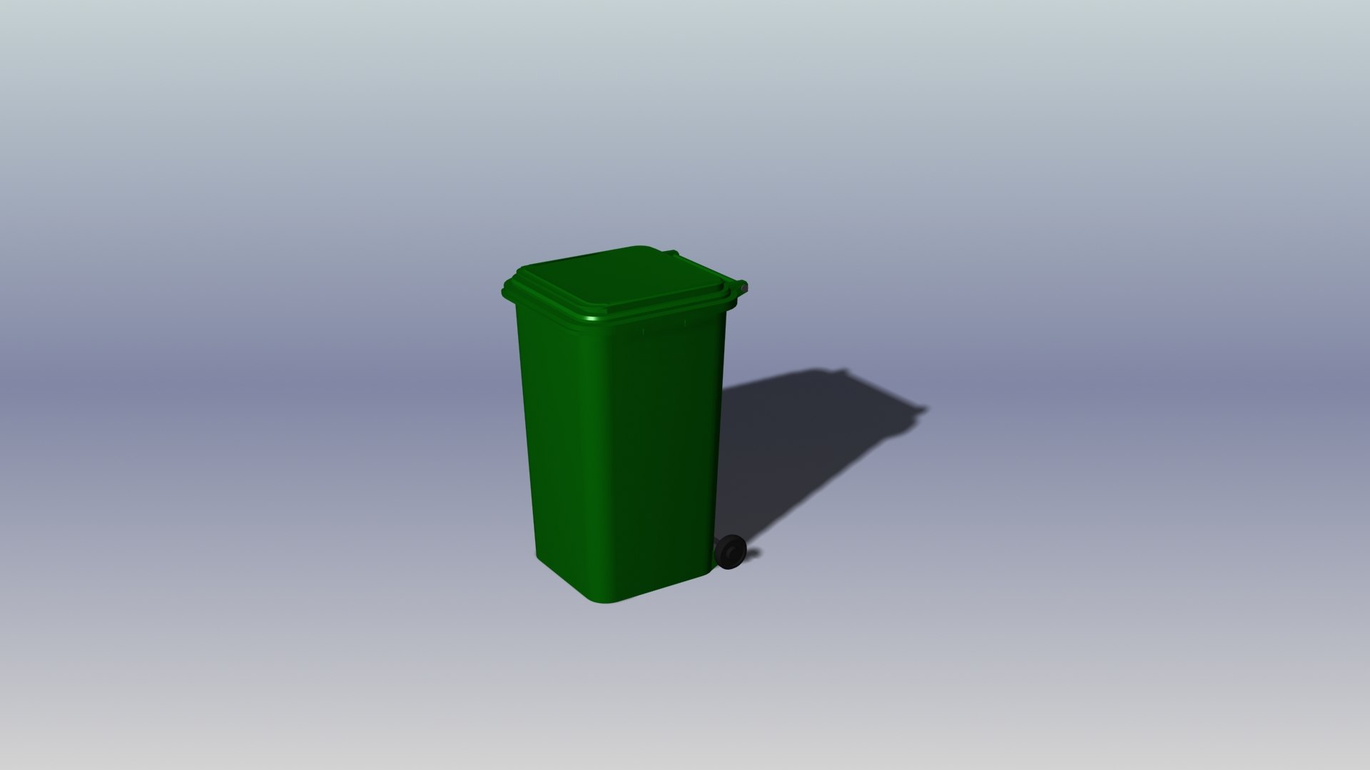 3d model trash bin
