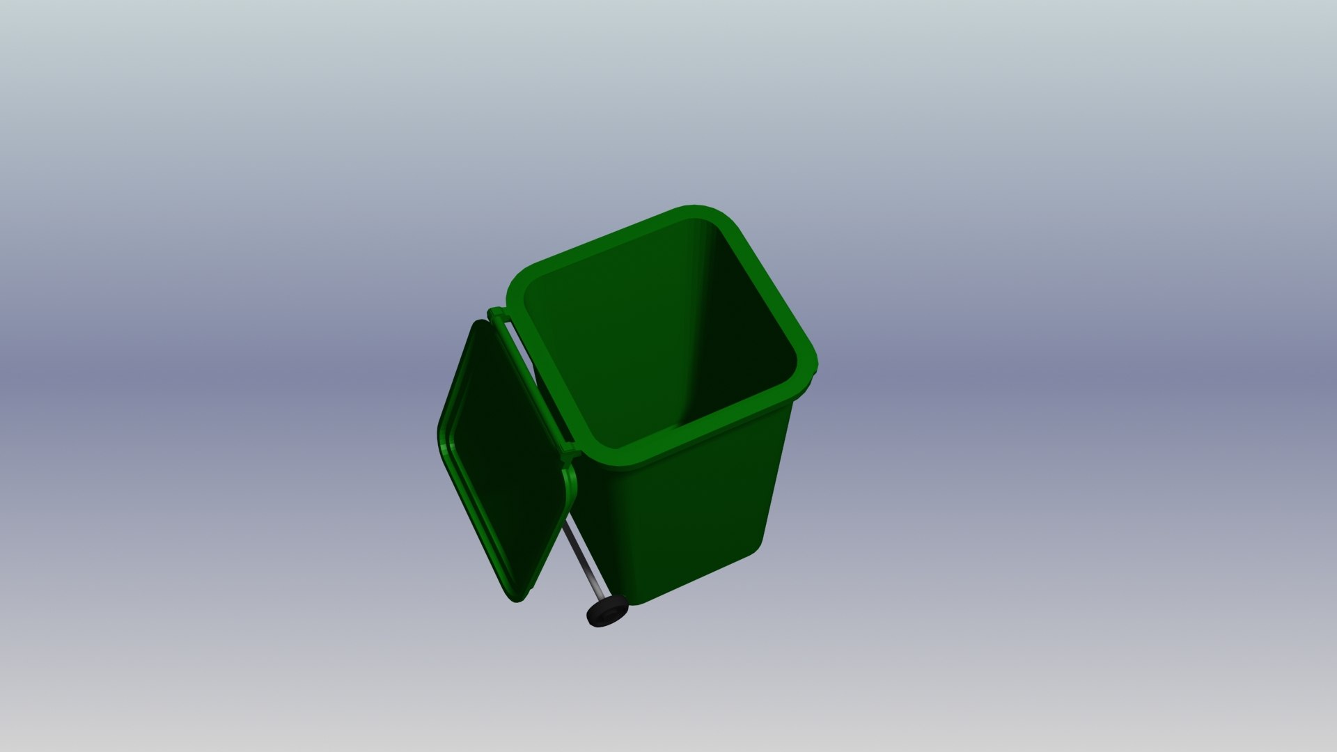 3d model trash bin
