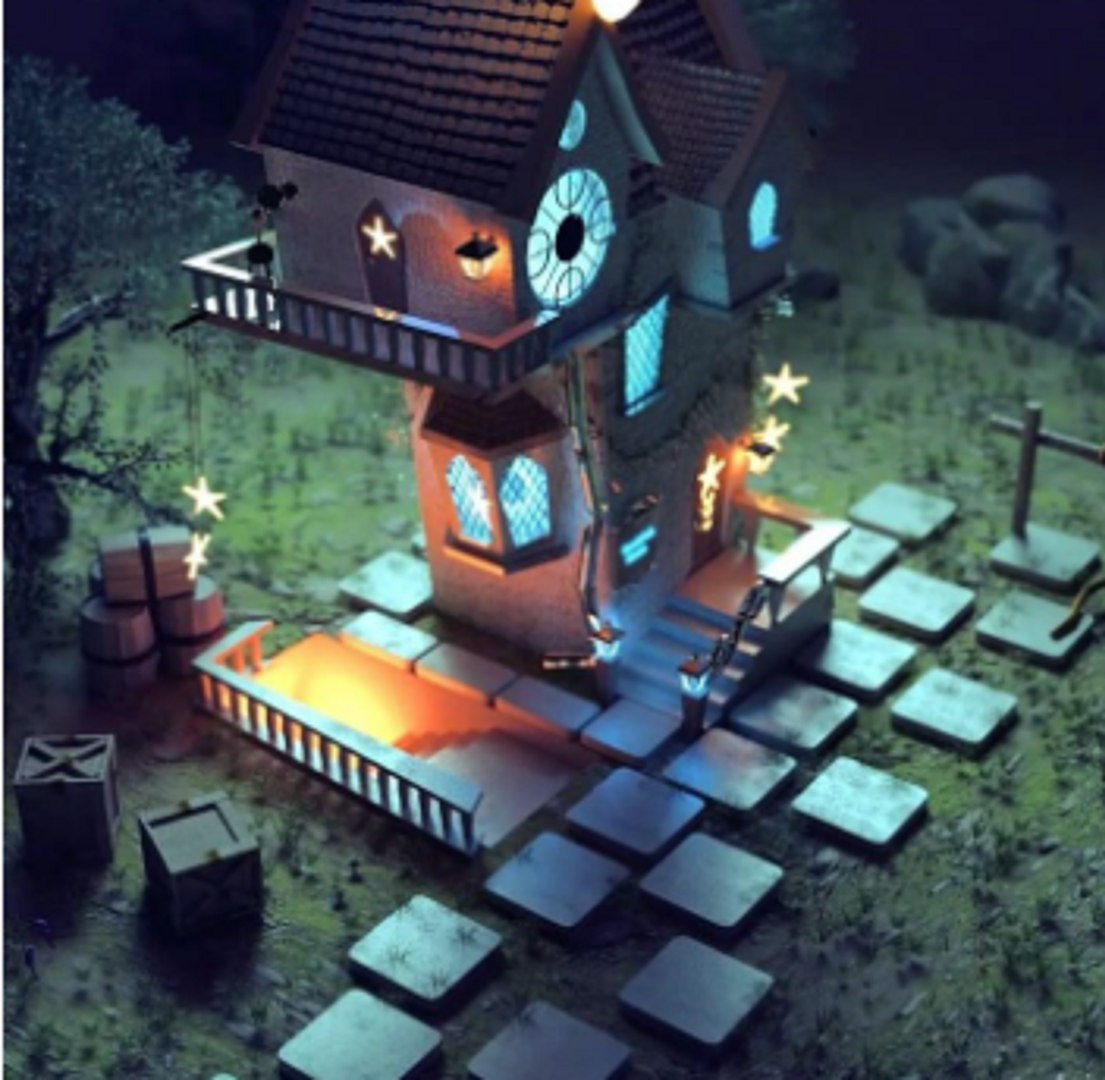 A Beautiful Arcane House 3D Model - TurboSquid 2007489
