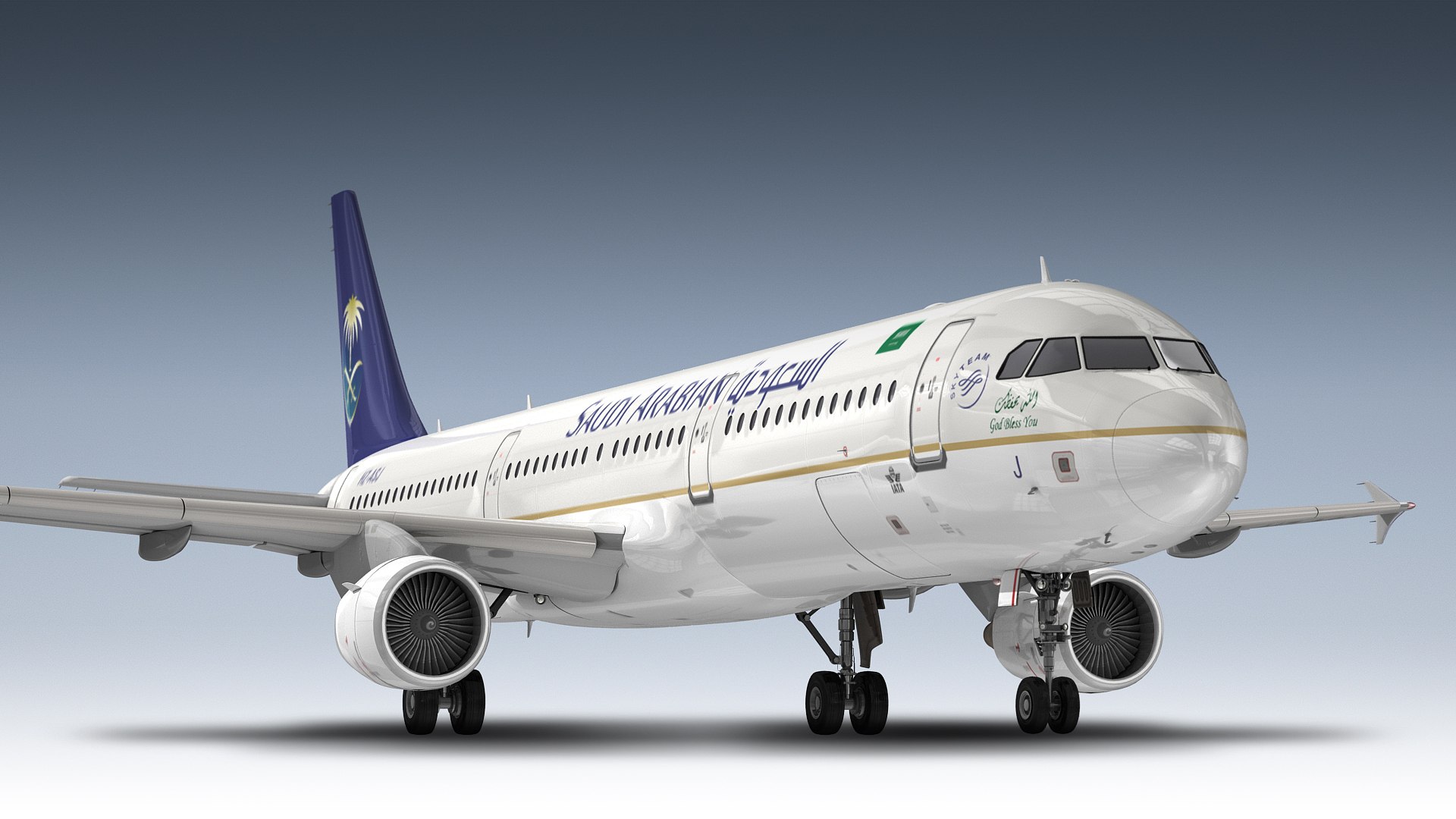 3D Saudi Arabian Airlines Fleet - TurboSquid 2136173