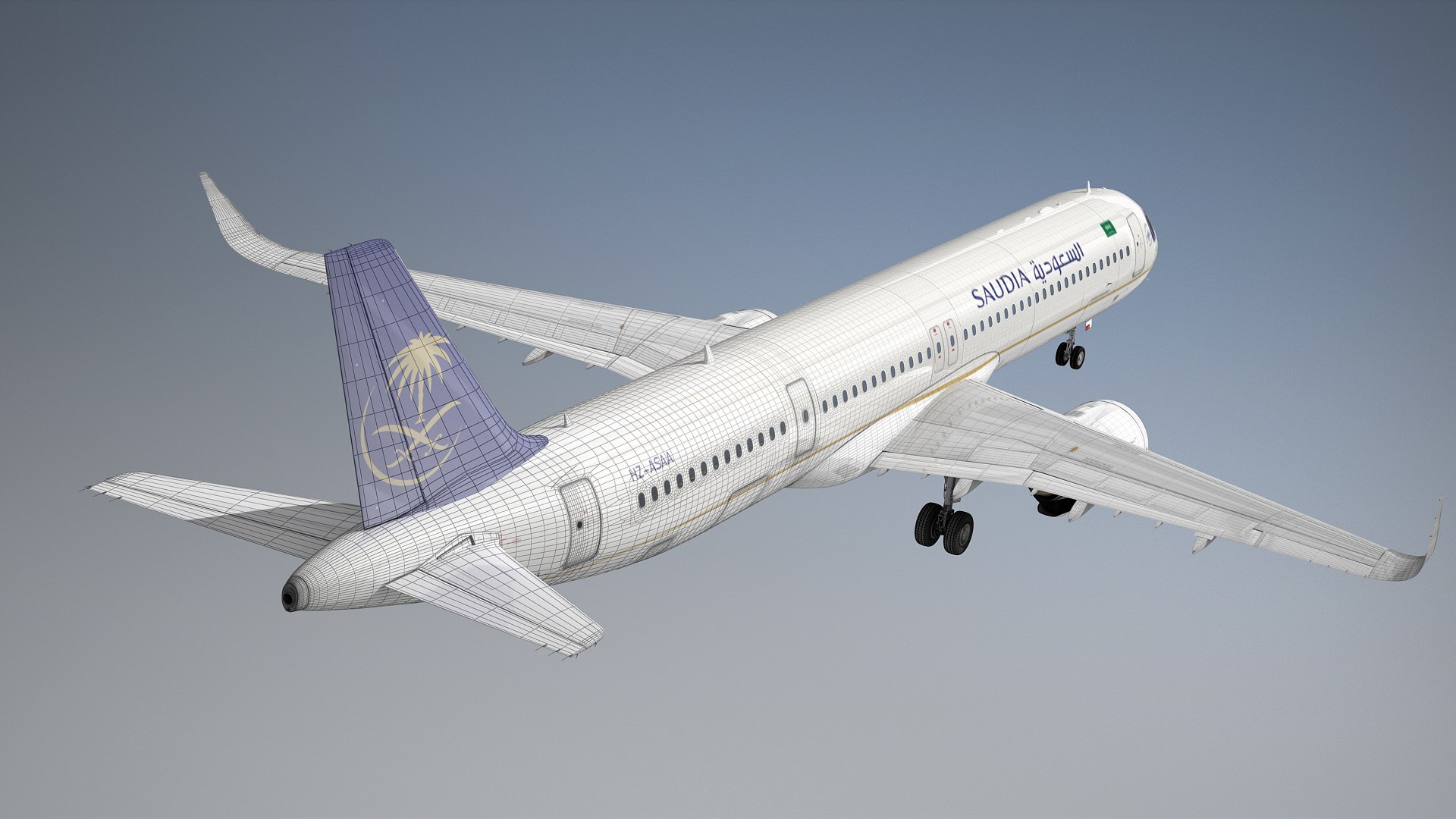 3D Saudi Arabian Airlines Fleet - TurboSquid 2136173